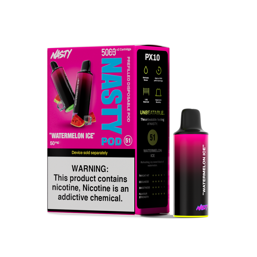 RECHARGE NASTY 5000 PUFFS 5% WATERMELON ICE – SKOLLX VAPE